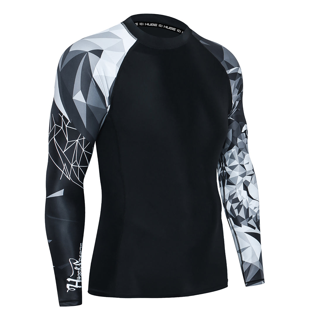 Men's Long Sleeve Rash Guard Workout Shirt丨Beast Layer