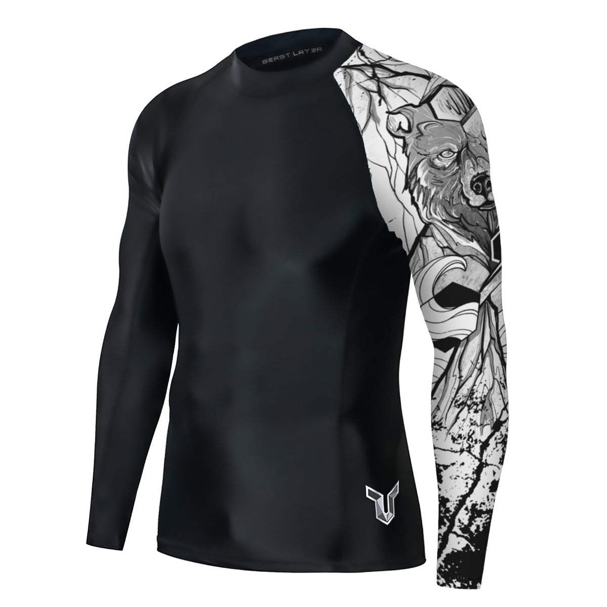 Graphic 2.0 UPF50+ Long Sleeve Rash Guard for Men - Tattoo Bear – Beast ...